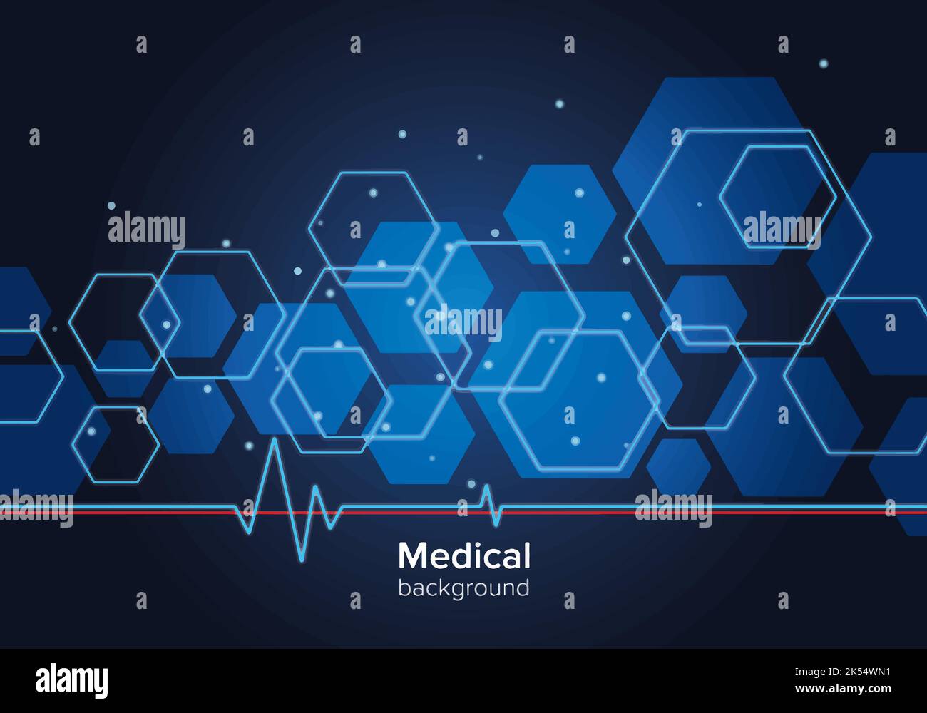 medical background with honeycombs and pulse illustration Stock Vector ...