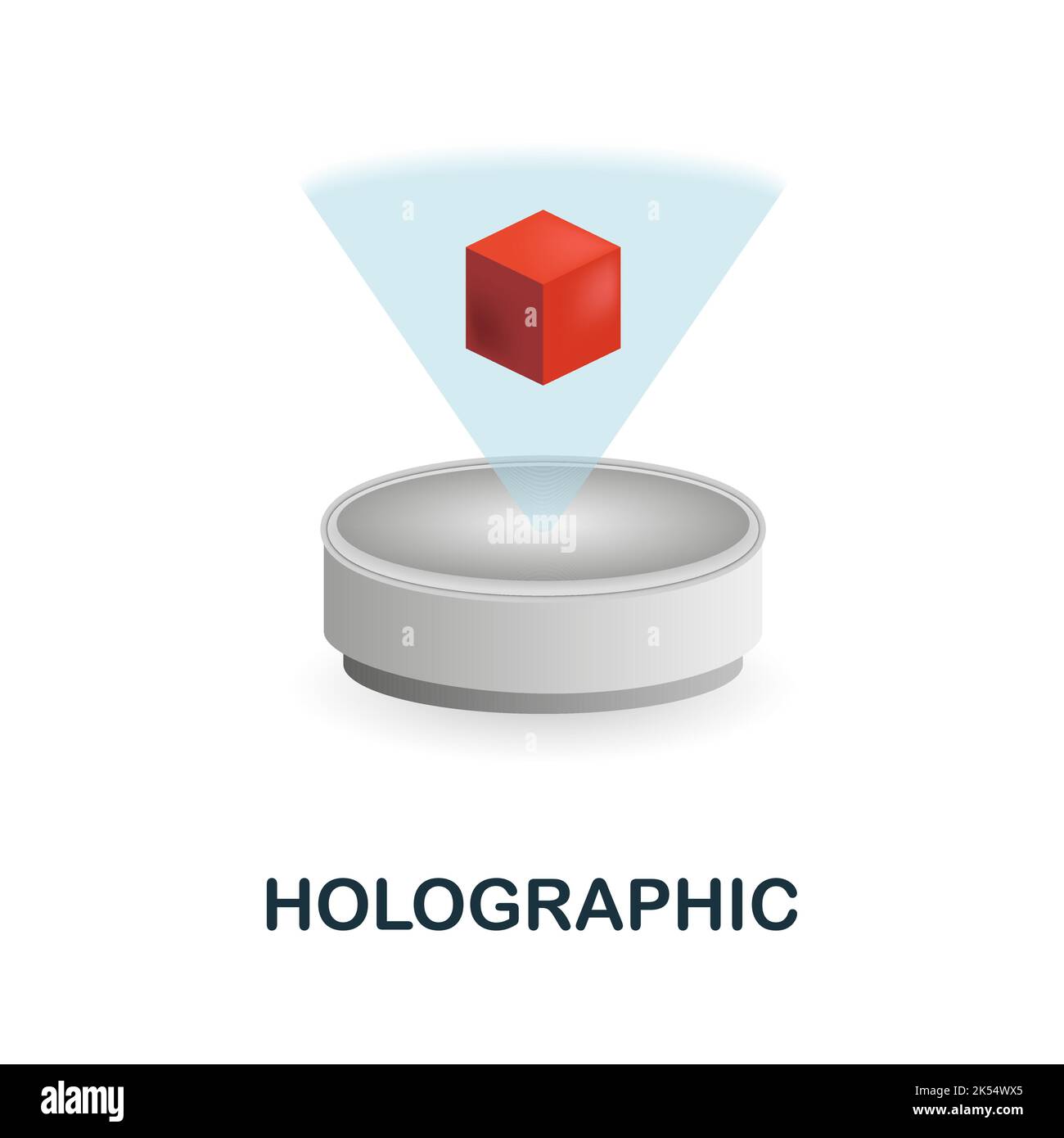 Holographic icon. 3d illustration from future technology collection ...