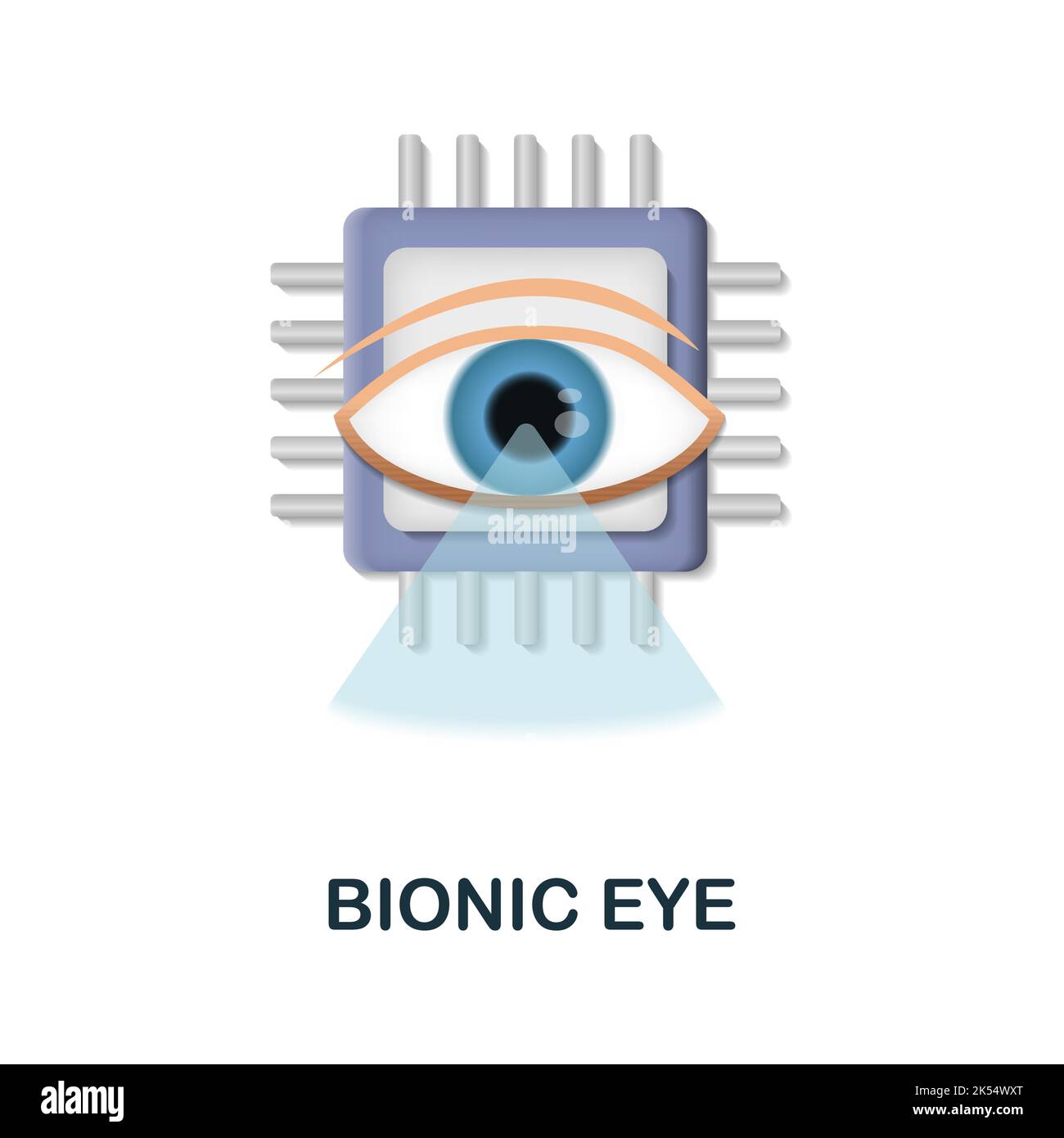 Bionic Eye icon. 3d illustration from future technology collection ...