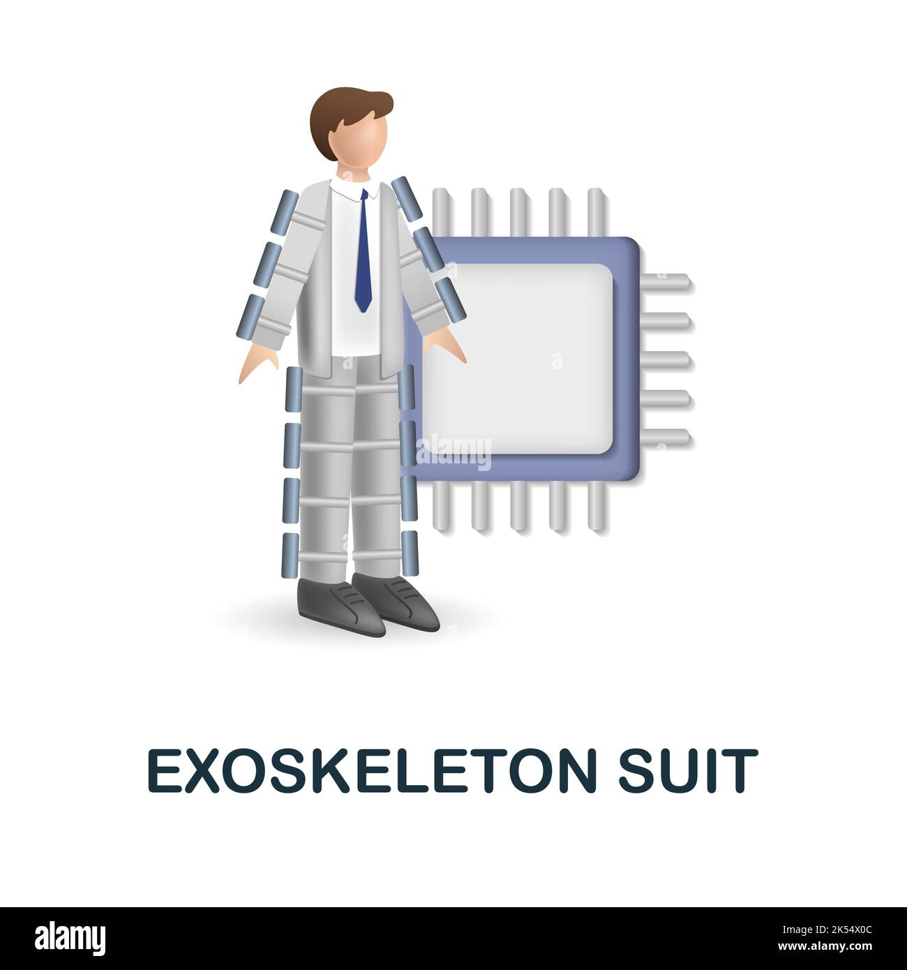 Exoskeleton Suit icon. 3d illustration from future technology ...