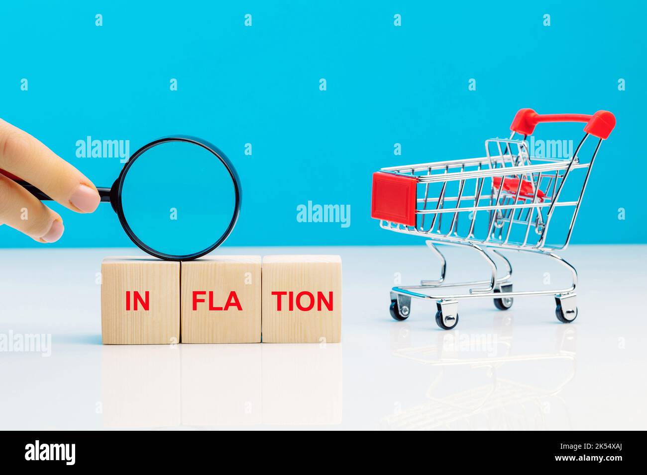 Inflation word coins hi-res stock photography and images - Alamy