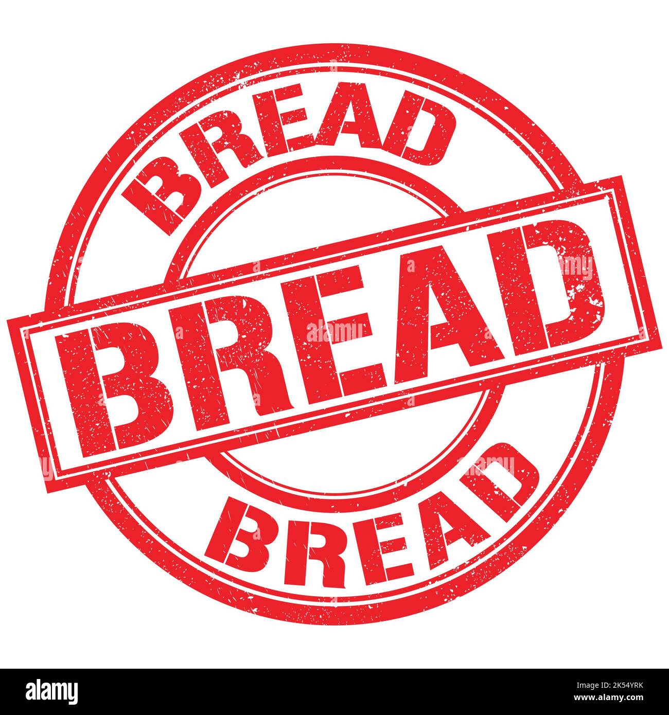 BREAD text written on red round stamp sign Stock Photo - Alamy