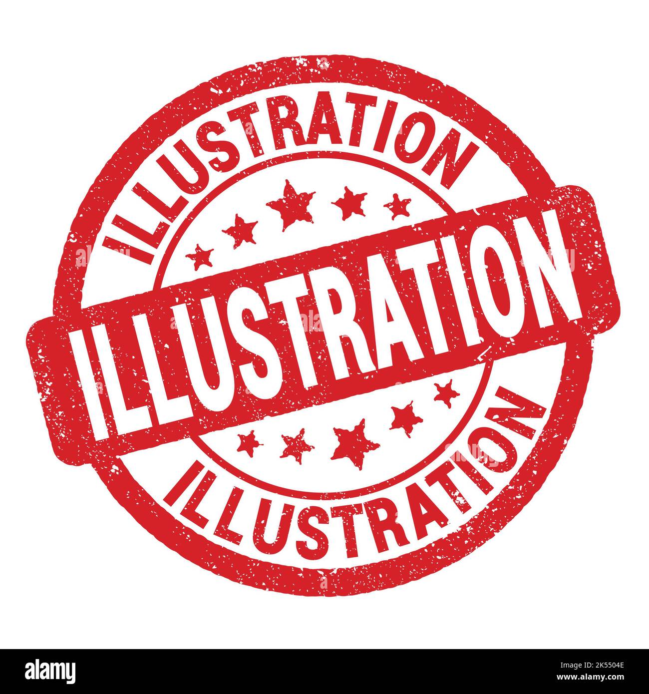 ILLUSTRATION text written on red grungy stamp sign Stock Photo - Alamy