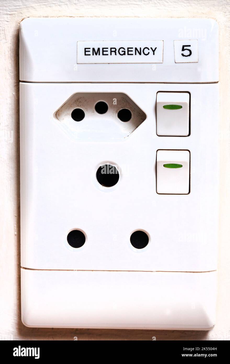 Emergency back-up power plug socket for blackout or energy shortages ...
