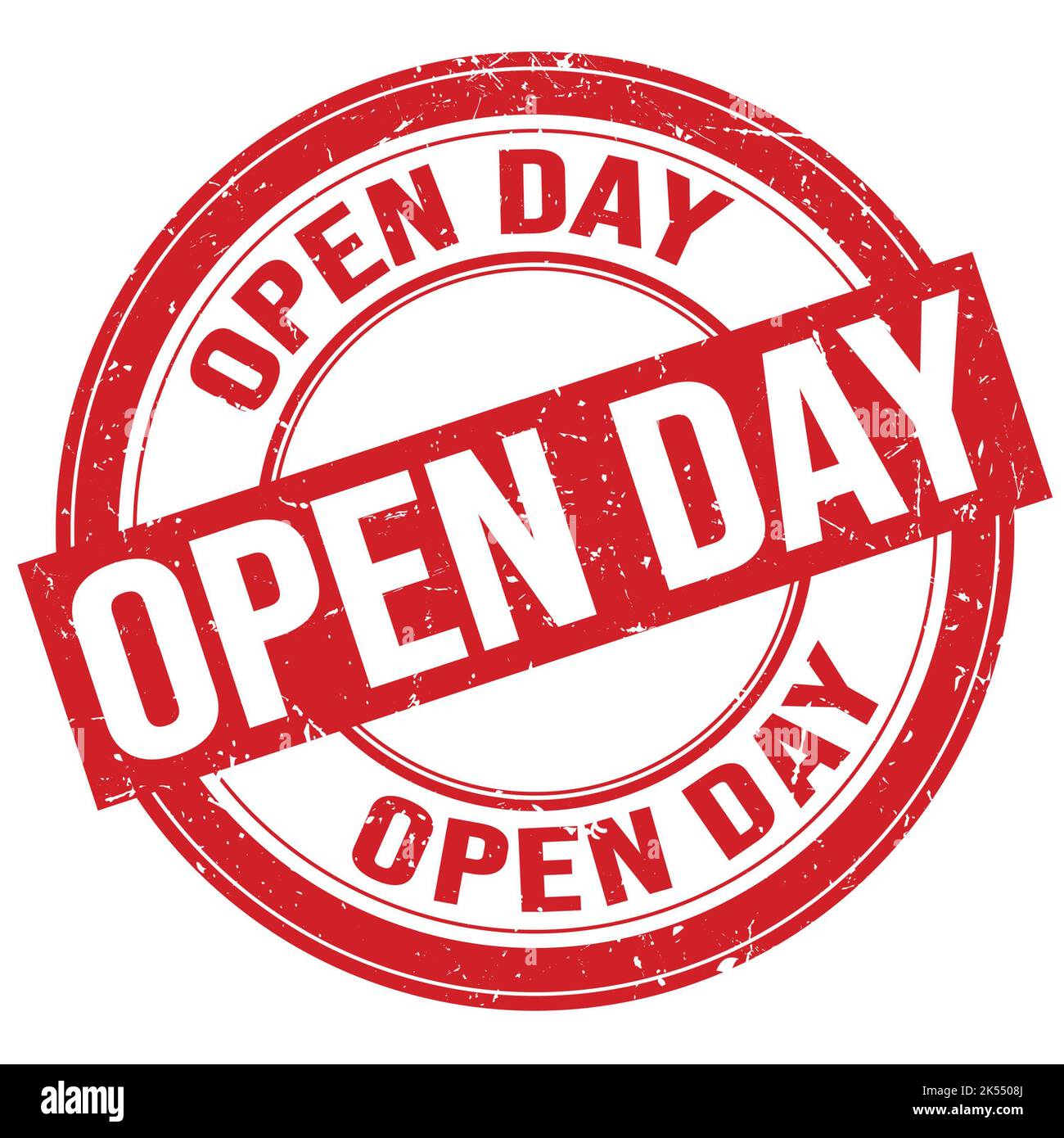 OPEN DAY text written on red round grungy stamp sign Stock Photo - Alamy