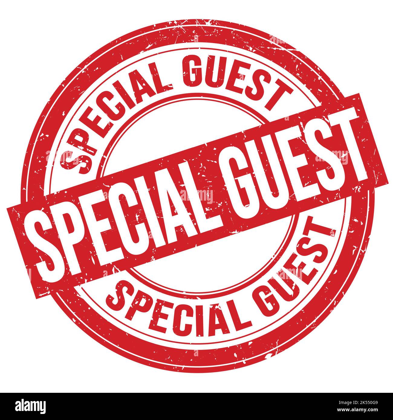 SPECIAL GUEST text written on red round grungy stamp sign Stock Photo ...