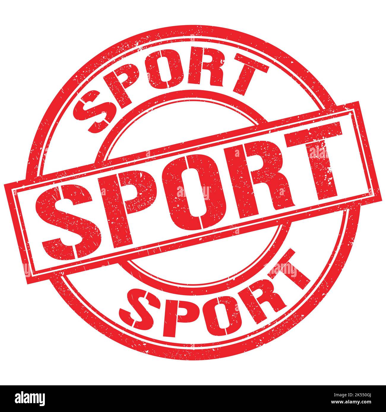 SPORT text written on red round stamp sign Stock Photo - Alamy