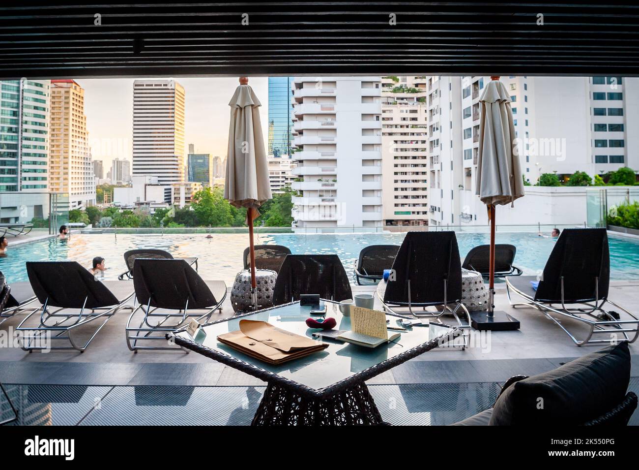 The roof top pool at the Novotel Hotel Sukhumvit Soi 20 Bangkok ...