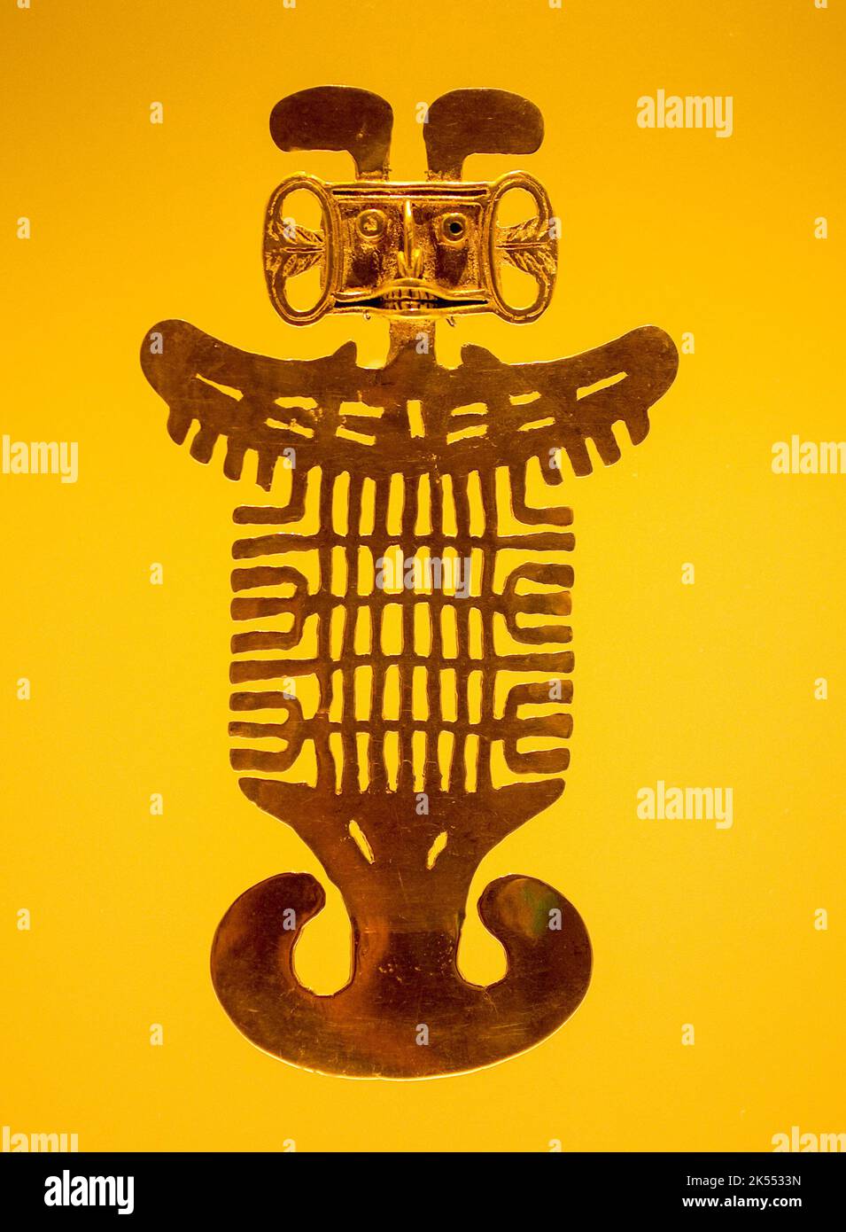 Colombia, Bogota Items on display in the gold museum. When he is ...