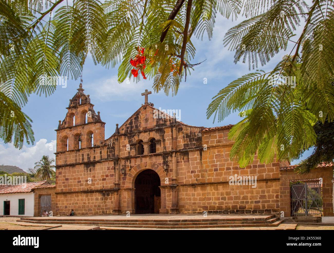 Colombia, Guane. Village church Stock Photo - Alamy