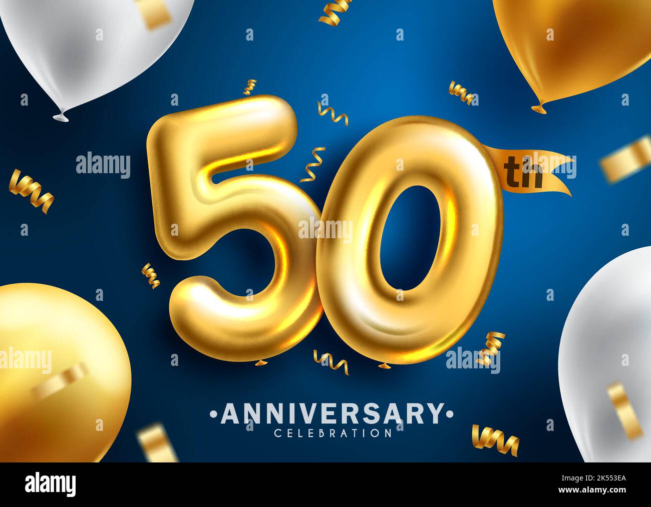 Anniversary 50th vector background design. 50 years celebration party ...