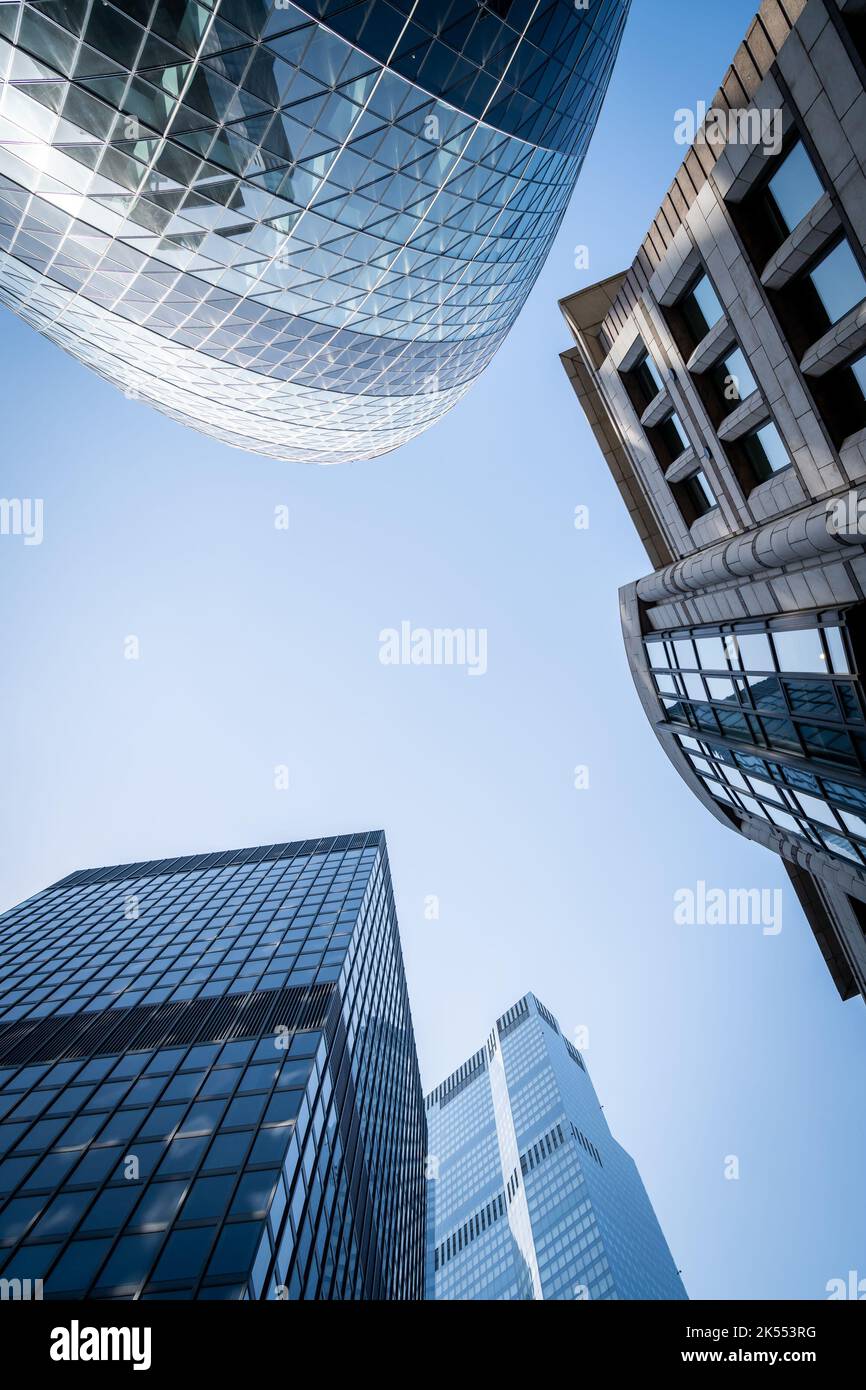 The Gherkin Building amongst a variety of other architecture. Located ...