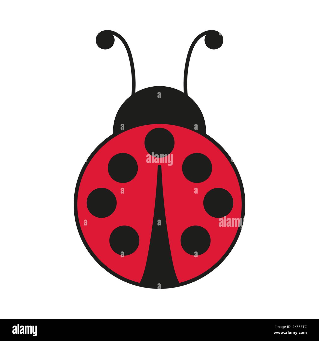 vector ladybug icon, red ladybug, bug on white background isolated ...