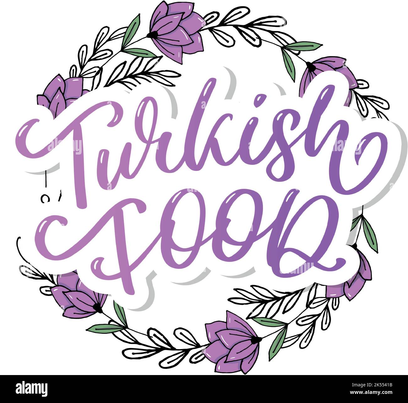 Turkish food letter. Design element. Traditional design. Vector ...