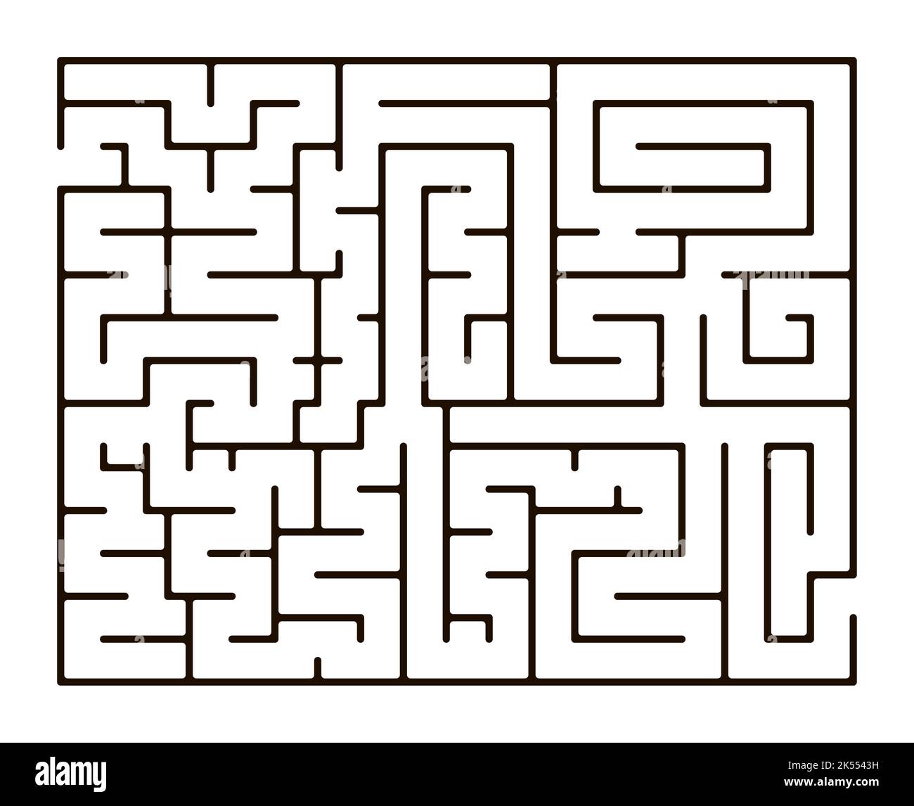 Simple abstract line labyrinth on white background Stock Vector Image & Art - Alamy