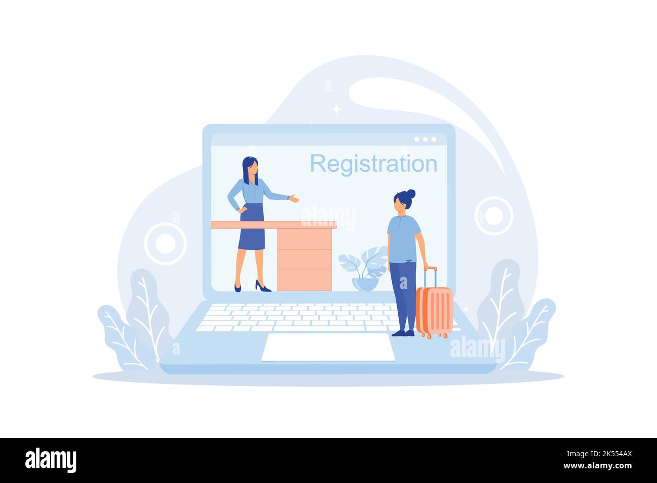 Enter login and password. Registration page on screen. Sign in to your ...