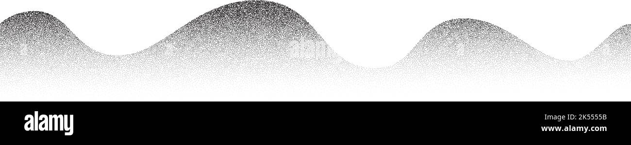 Grain wave background. Stippled texture hills. Abstract landscape in ...