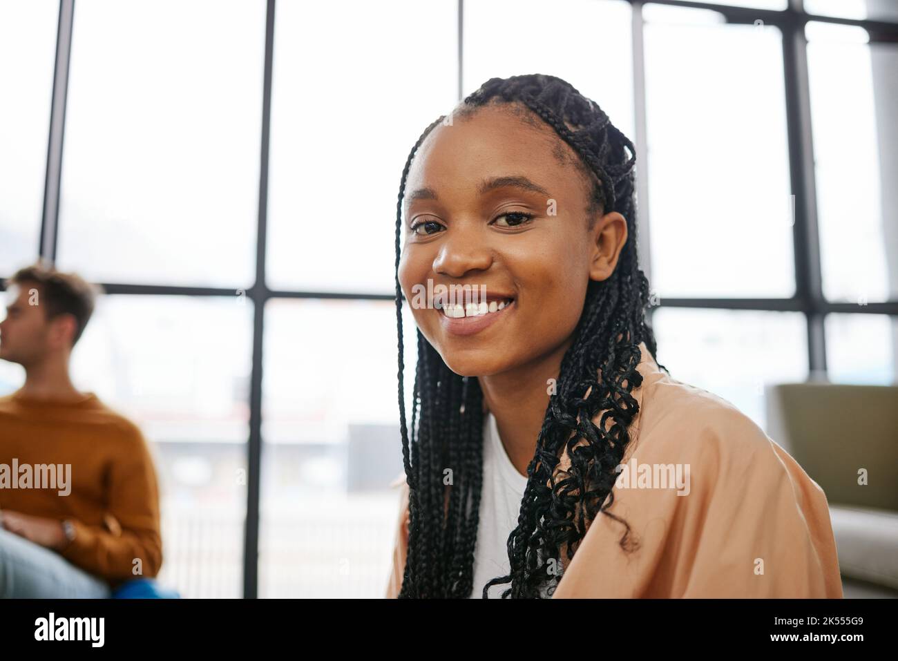 University student, young woman portrait and college learning, studying ...