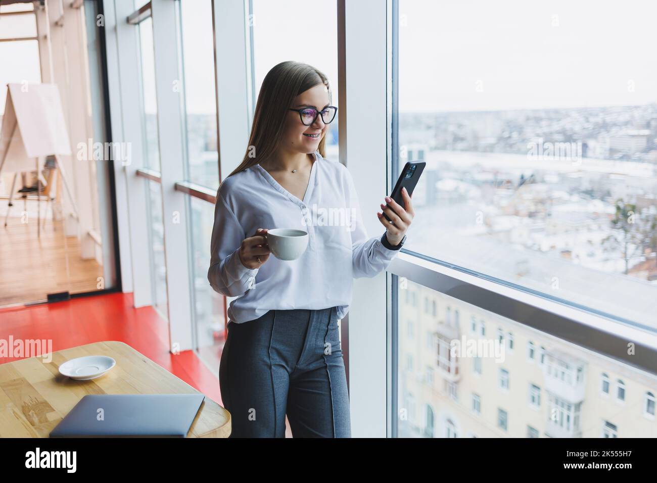 Portrait of a young and successful woman solving business problems ...