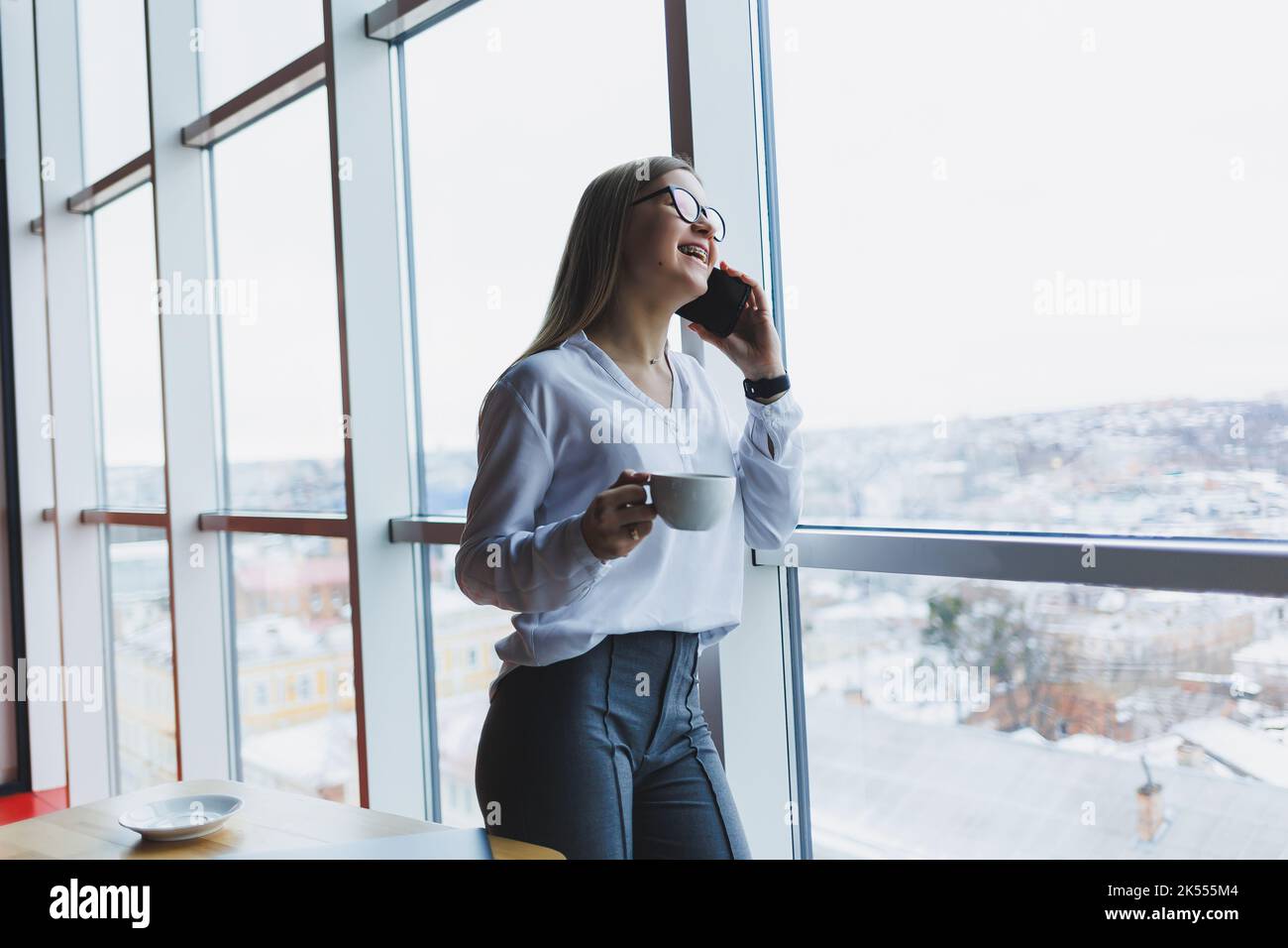 Portrait of a young and successful woman solving business problems ...