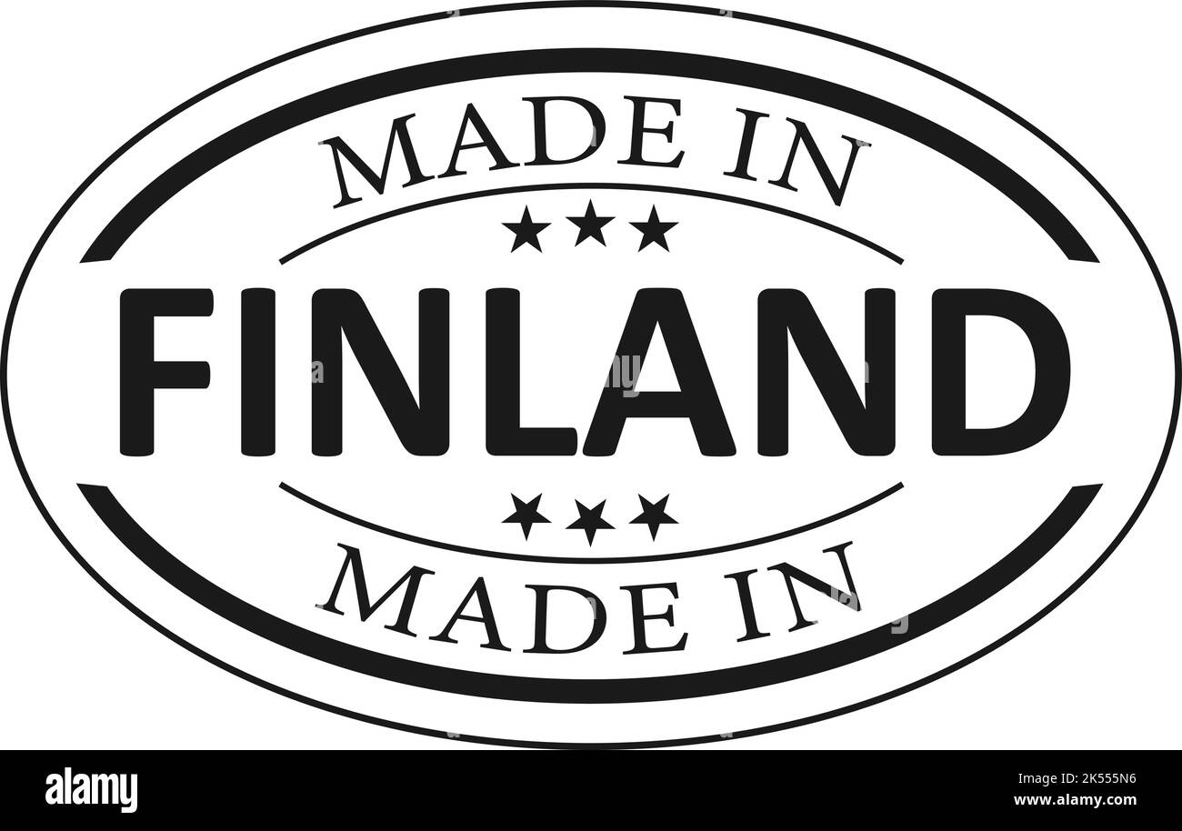 Made in Finland circle label. Finland flag, Finnish product emblem ...