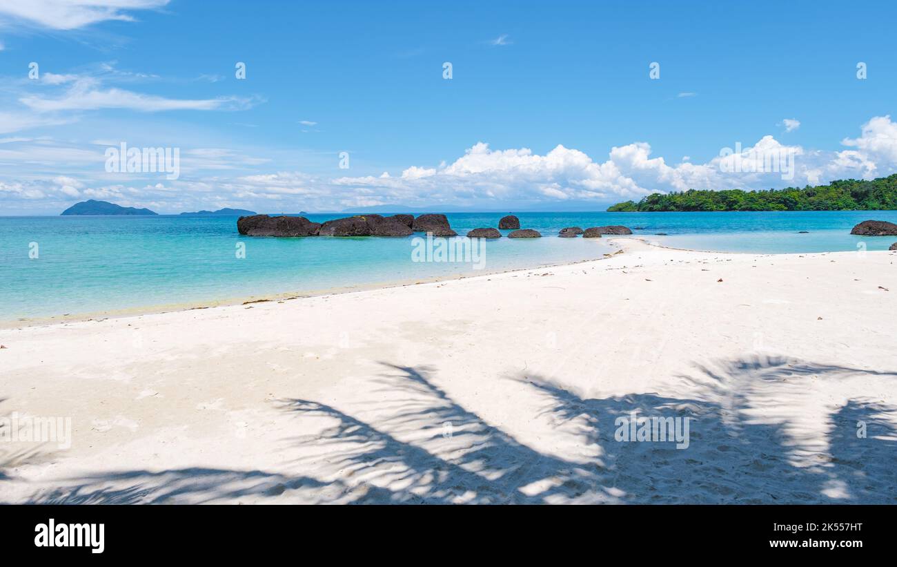 Koh Kham Trat Thailand, aerial view of the tropical island near Koh Mak ...