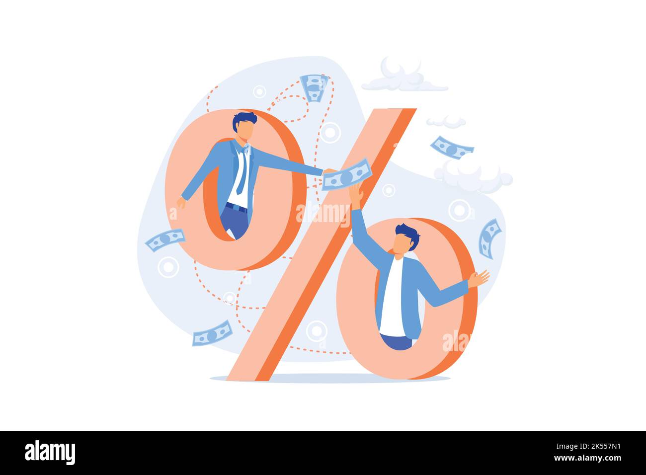 Dividend income and financial profitability. Return on investment chart ...