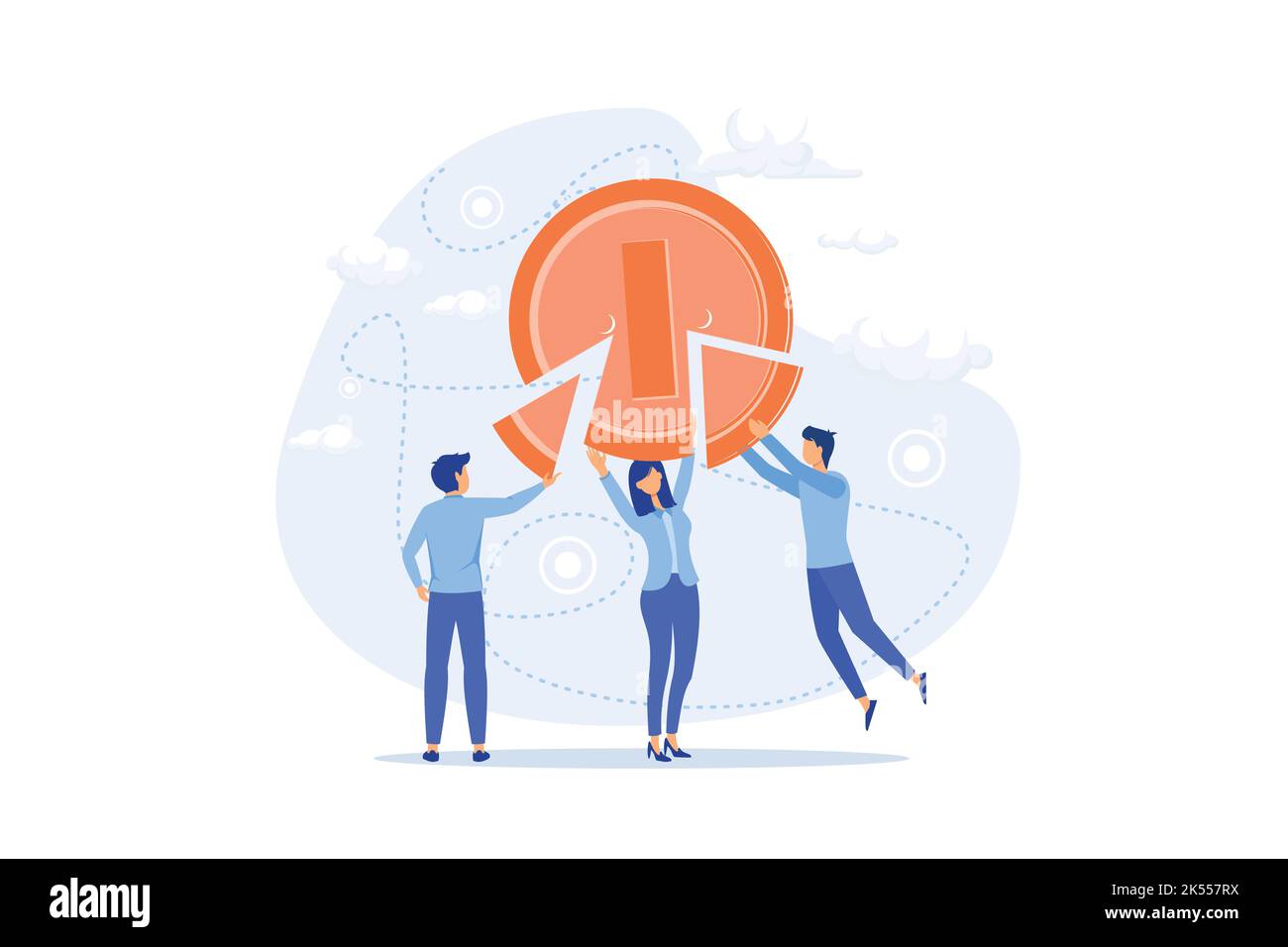 Dividend income and financial profitability. Return on investment chart ...