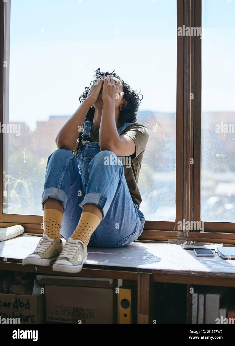 Tired, stress and creative designer with burnout from working at an ...