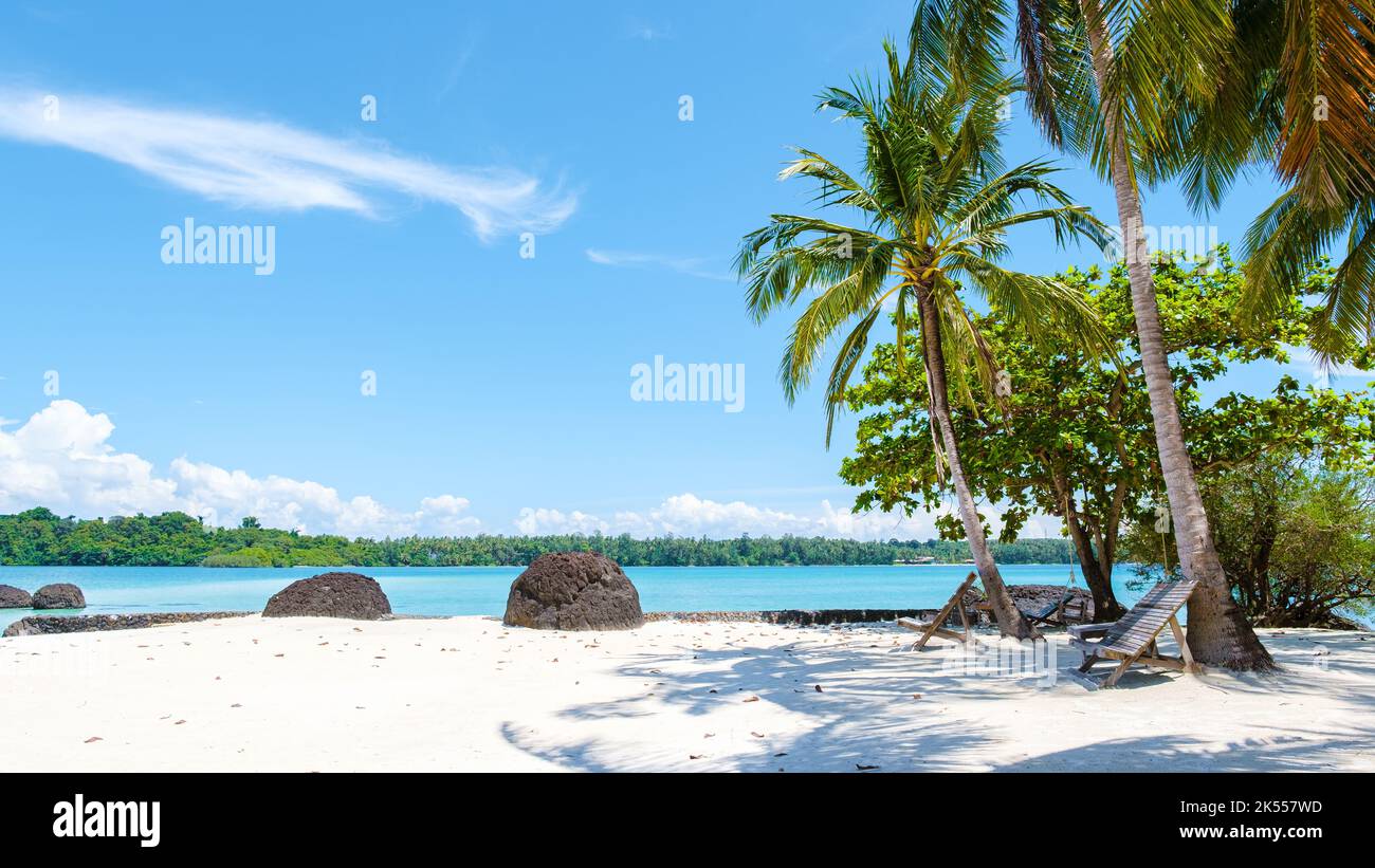 Koh Kham Trat Thailand, aerial view of the tropical island near Koh Mak ...