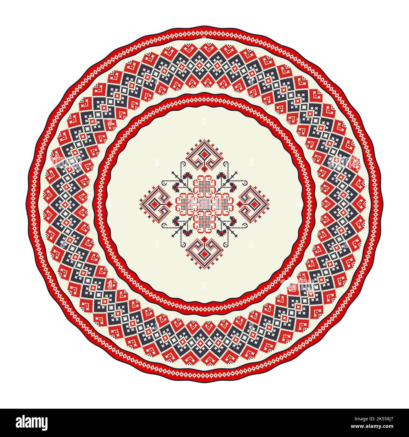 Romanian round design element, vector illustration Stock Vector Image ...