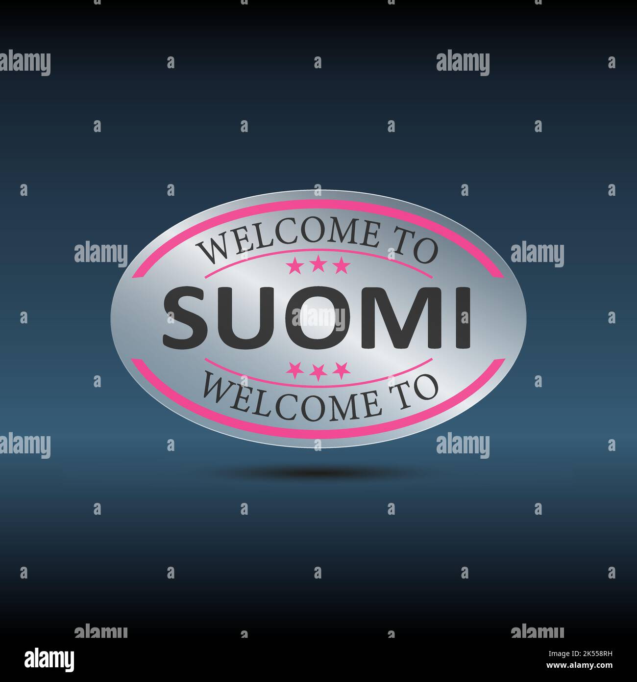 Made in Finland SUOMI flag button label banner icon Sticker Thai design ...