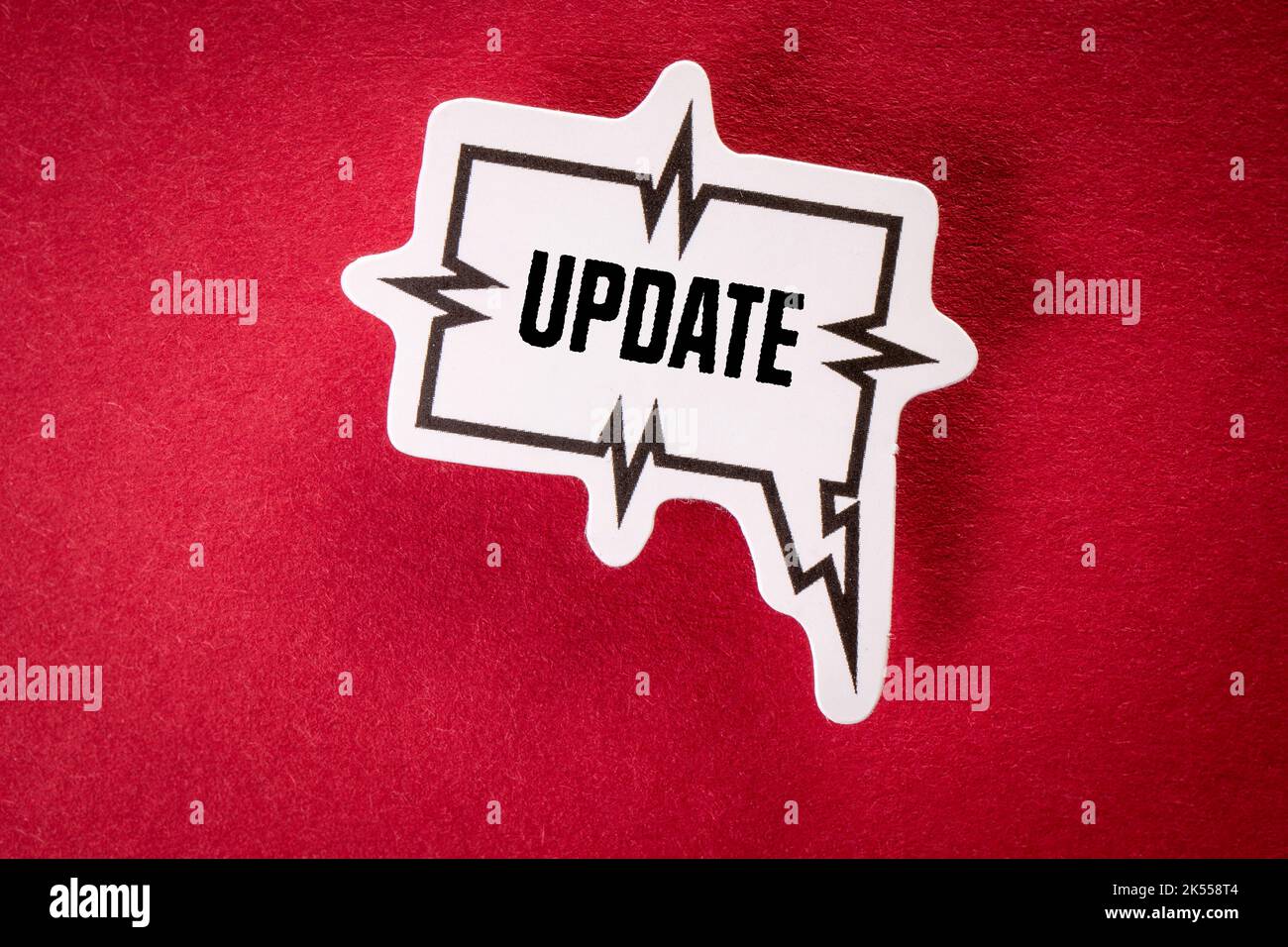 Update text speech bubble hi-res stock photography and images - Alamy