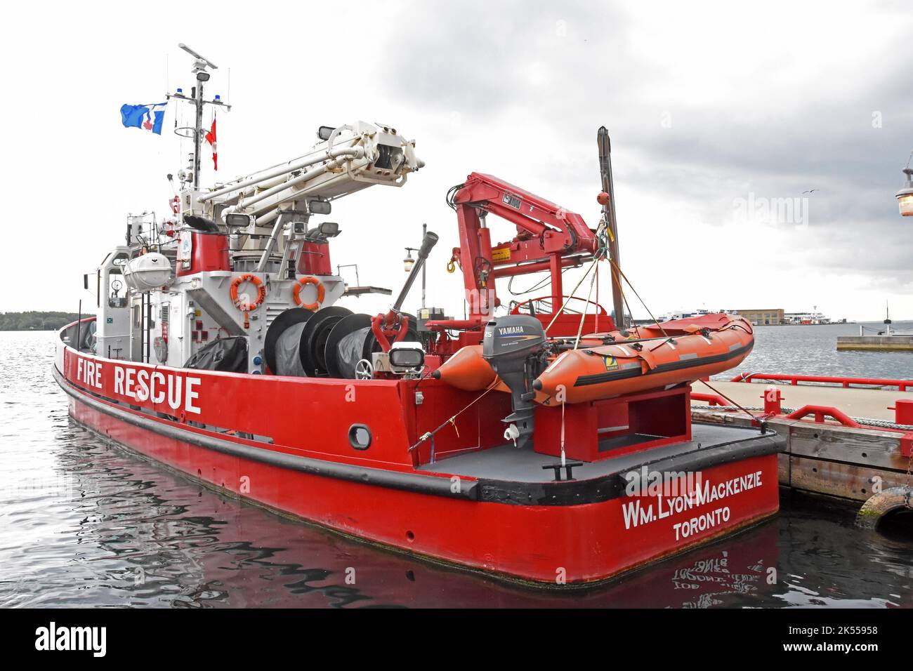 Fire rescue ship - Lake Ontario, Canada Stock Photo - Alamy