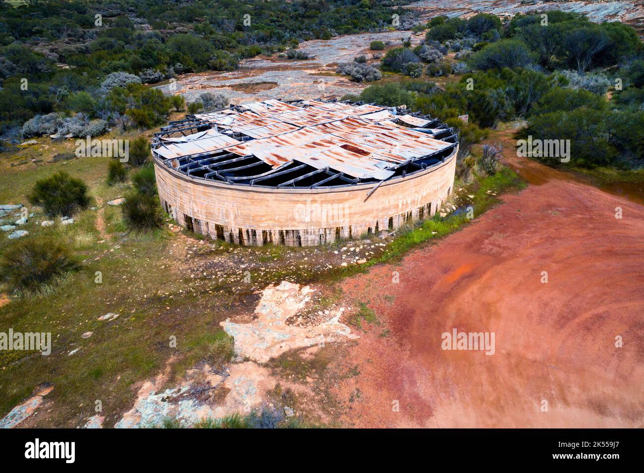Aerial view of Xantippe Fresh Water Tank, constructed 1923-27, now ...