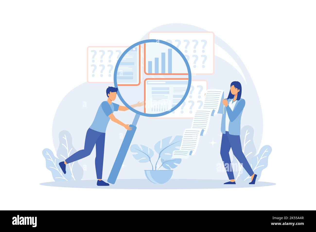 Competitor research, analysis, strategy development Flat vector Modern ...