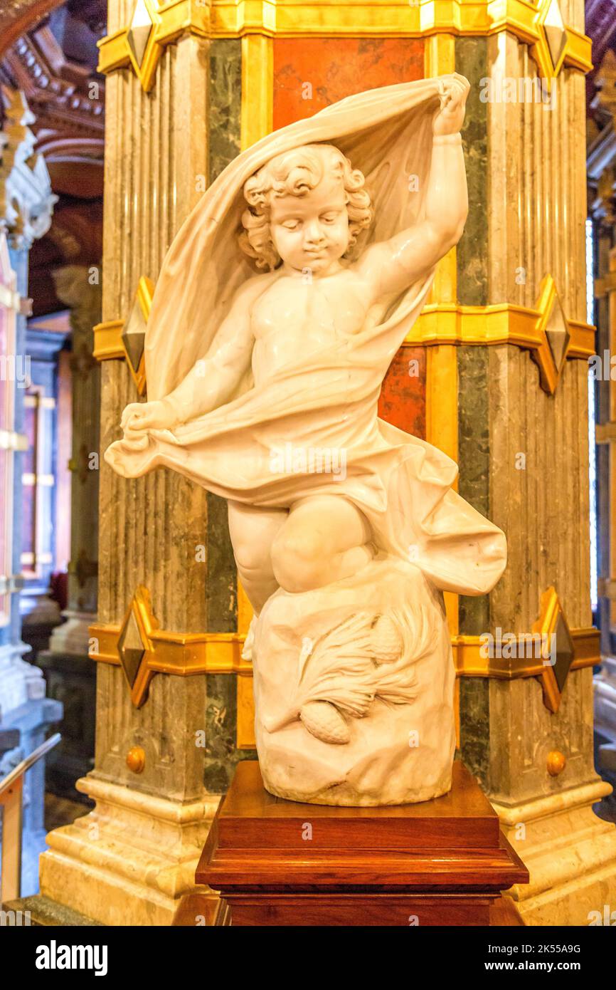 Sinaia, Romania - March 26, 2015: Details of the interior of Peles ...