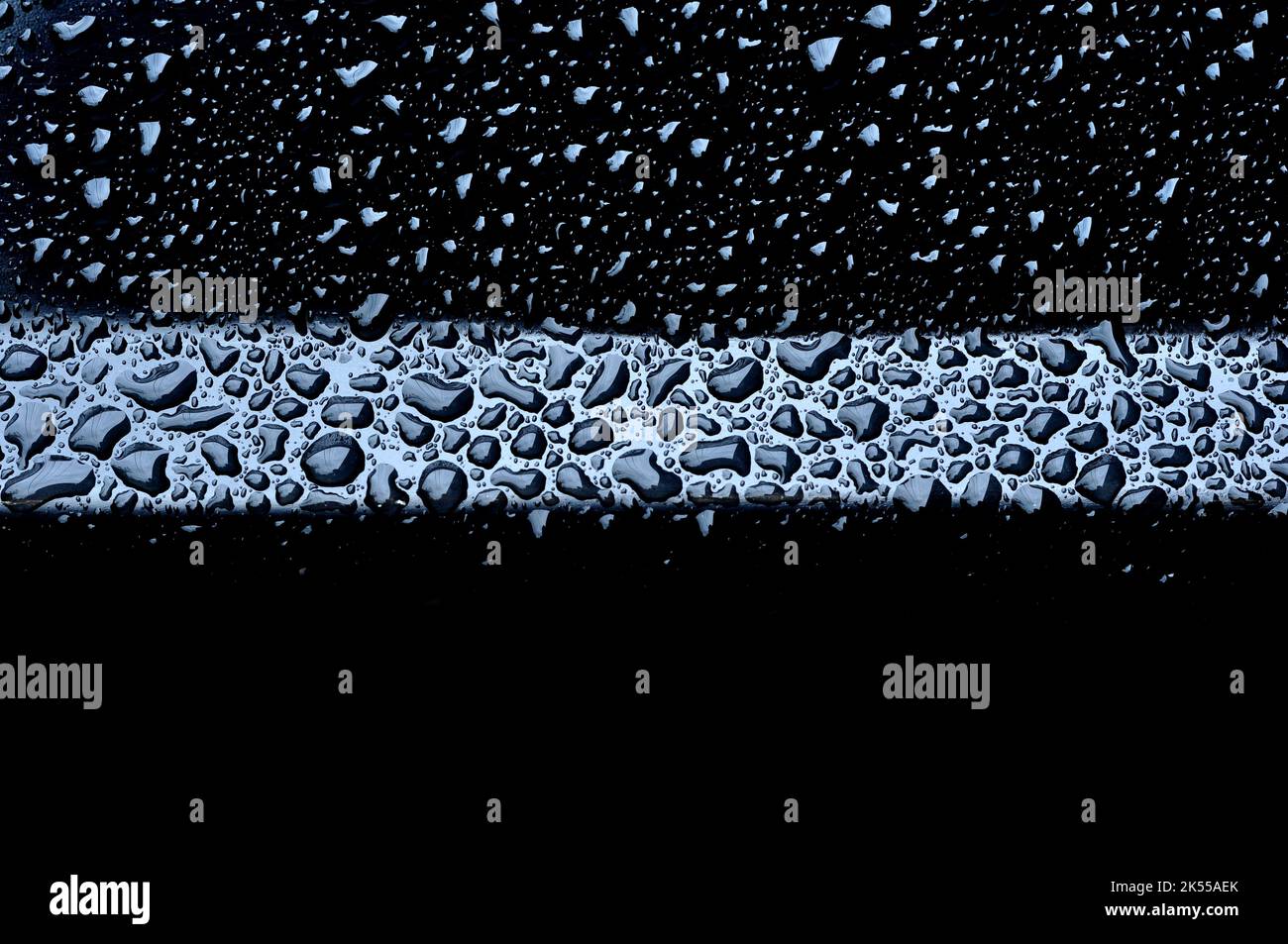 Water droplets on the surface of the car body after rain Stock Photo ...