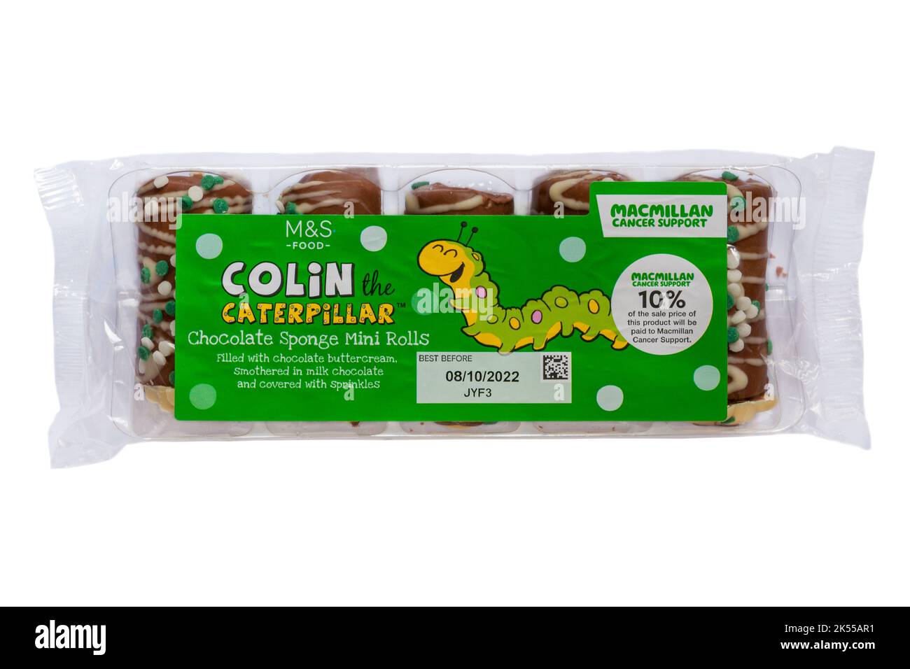 Packet of Marks & Spencer Colin the Caterpillar chocolate sponge mini ...