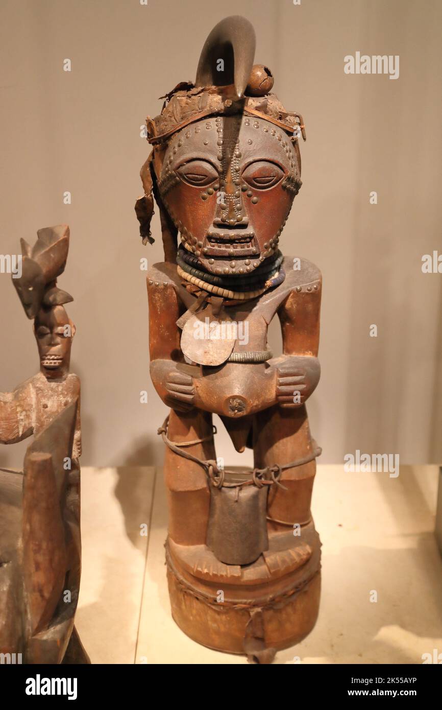 Figure (nkisi) by the Songye people of the Democratic Republic of Congo ...