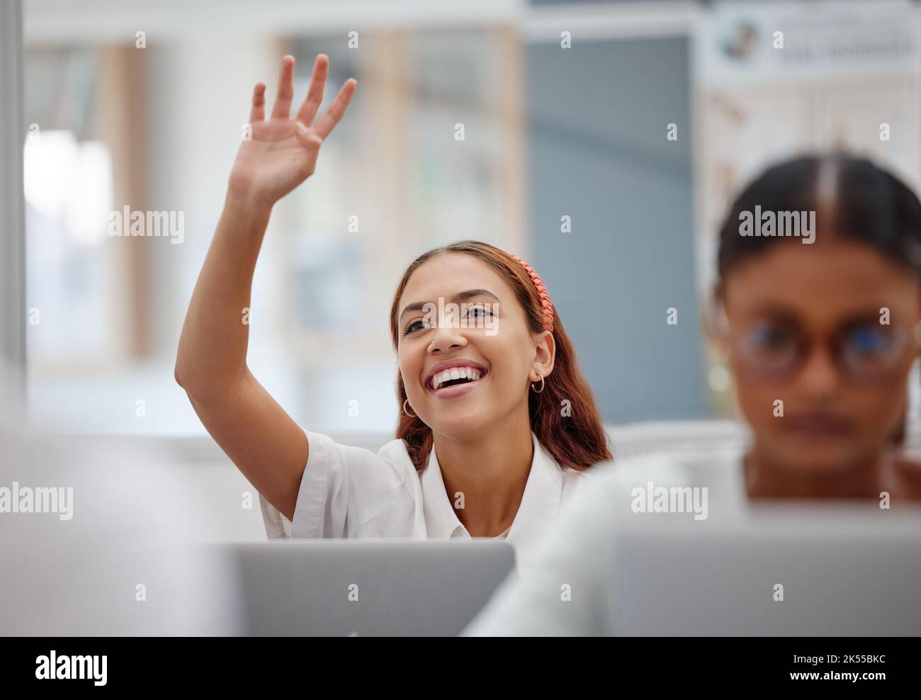 Student asking question class hi-res stock photography and images - Alamy