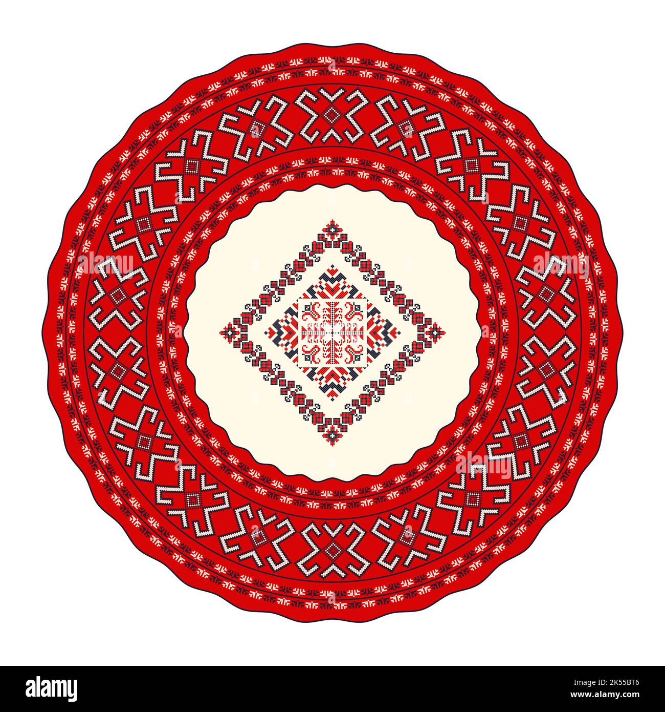 Romanian round design element, vector illustration Stock Vector Image ...