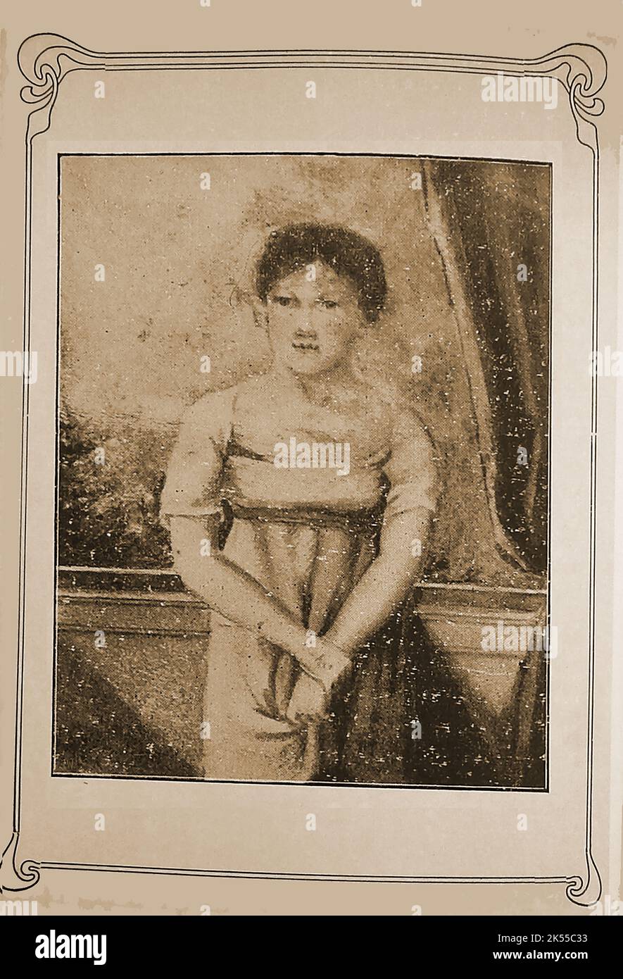 A portrait of Marjorie Fleming aka Marjory Fleming, by her friend Isa ...