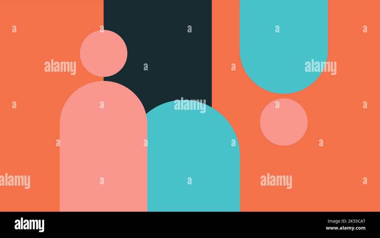 Colorful abstract geometric vector art illustration background with ...