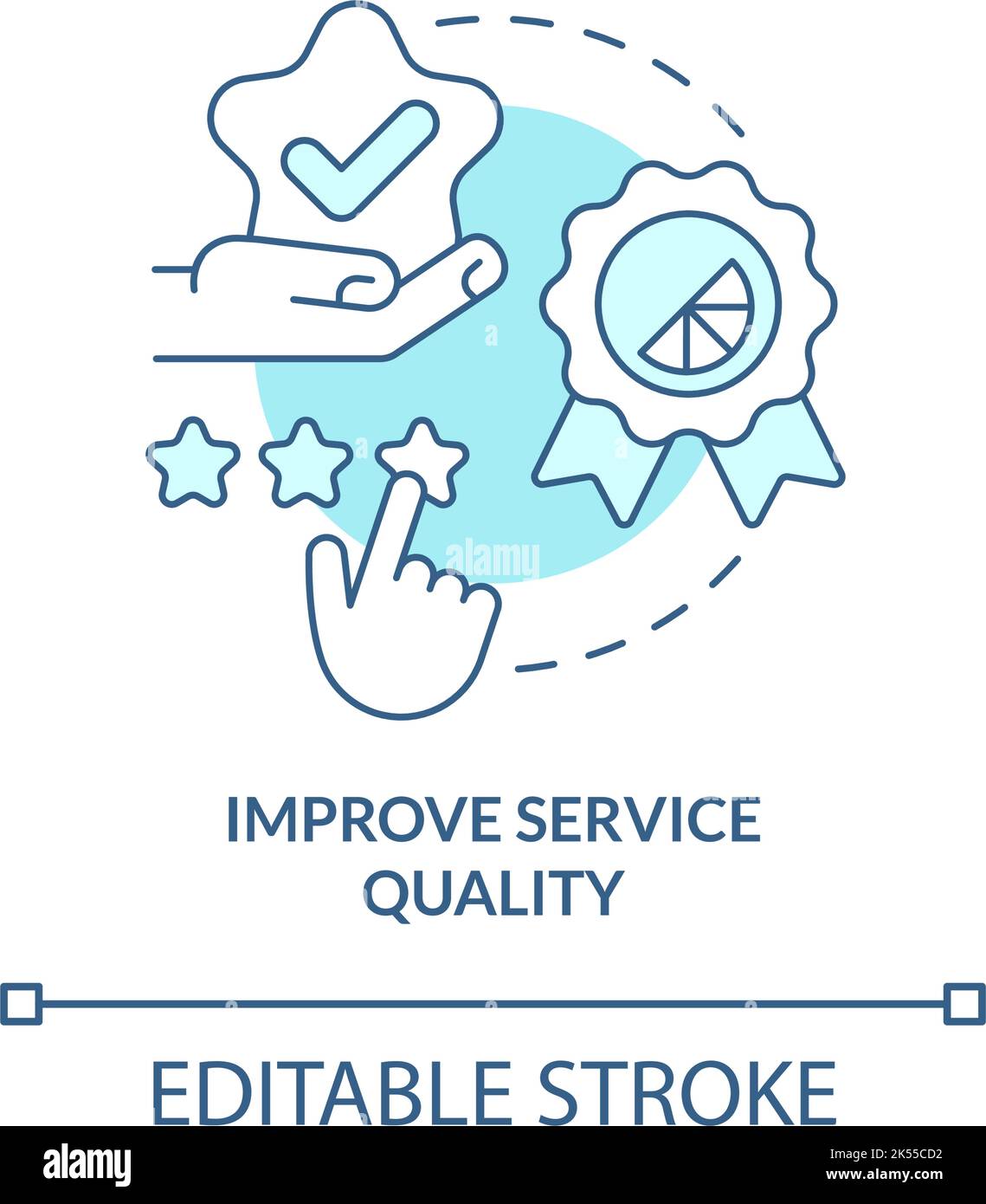 Improve service quality turquoise concept icon Stock Vector Image & Art ... Improve service quality turquoise concept icon Stock Vector Image & Art ...