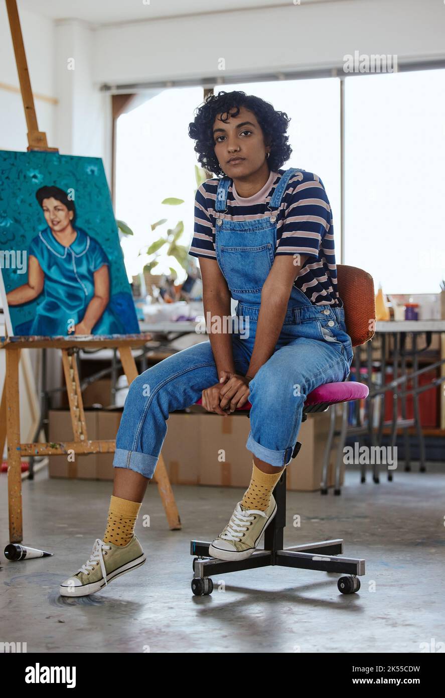 Professional female painter canvas hi-res stock photography and images ...