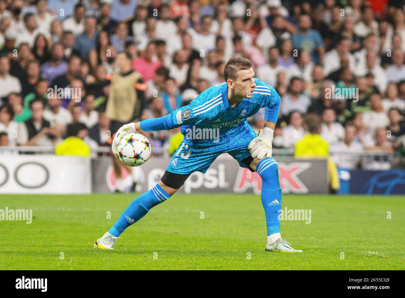 Andriy Lunin of Real Madrid during the UEFA Champions League, Group F ...