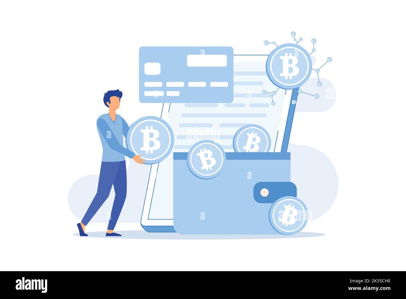 Digital wallet Payment technology, digital banking tool, paying system, mobile bank, electronic ...