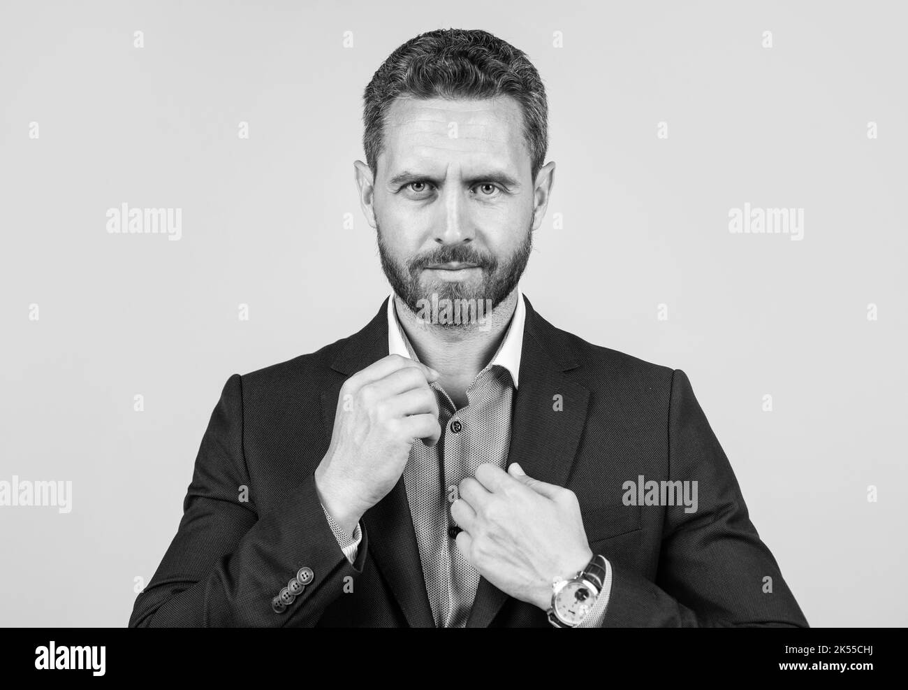 serious entrepreneur or manager. male formal fashion. professional ...