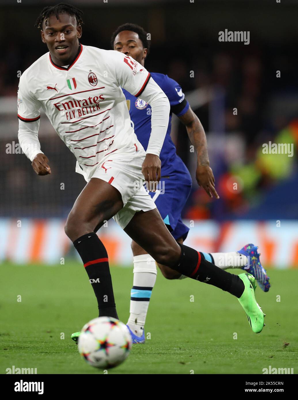 London, England, 5th October 2022. Rafael Leão of AC Milan during the ...
